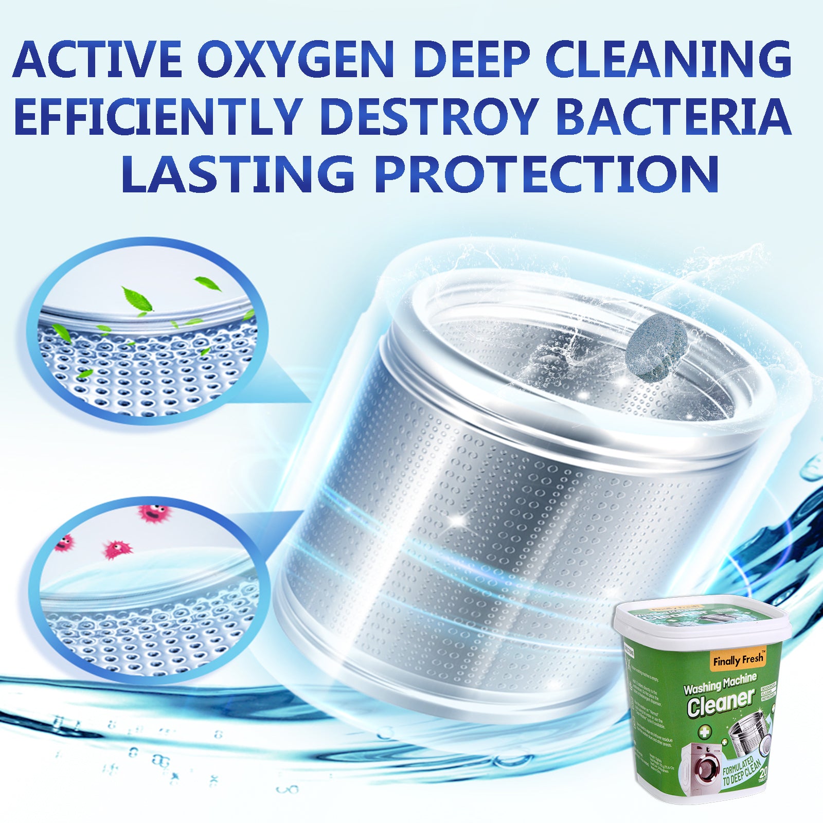 Finally Fresh Washing Machine Cleaner for Front Loaders & Top loaders ...